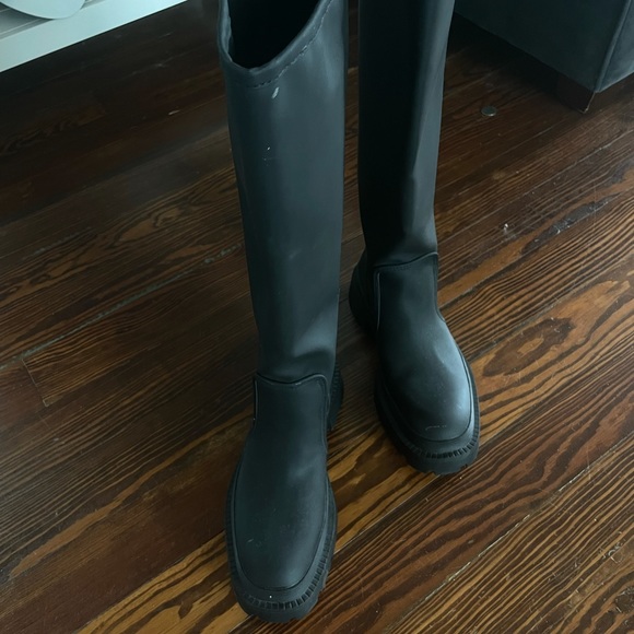 Zara | Shoes | Zara Rubberized Boots | Poshmark